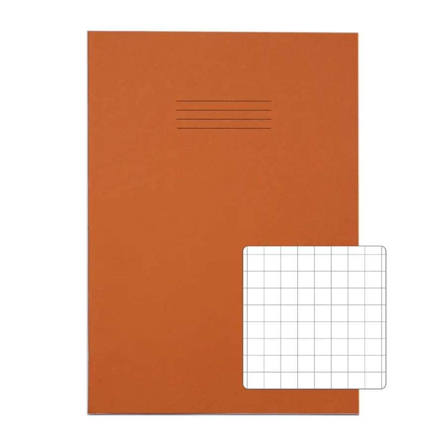 RHINO 13 x 9 A4+ Oversized Exercise Book 80 Pages - 40 Leaf Orange 10mm ...