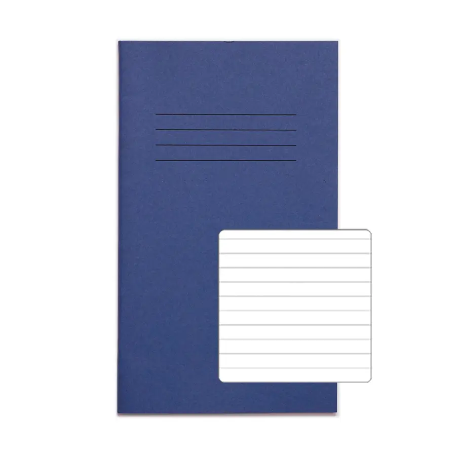 RHINO 200 x 120 Exercise Book 80 Pages - 40 Leaf Dark Blue 8mm Lined ...