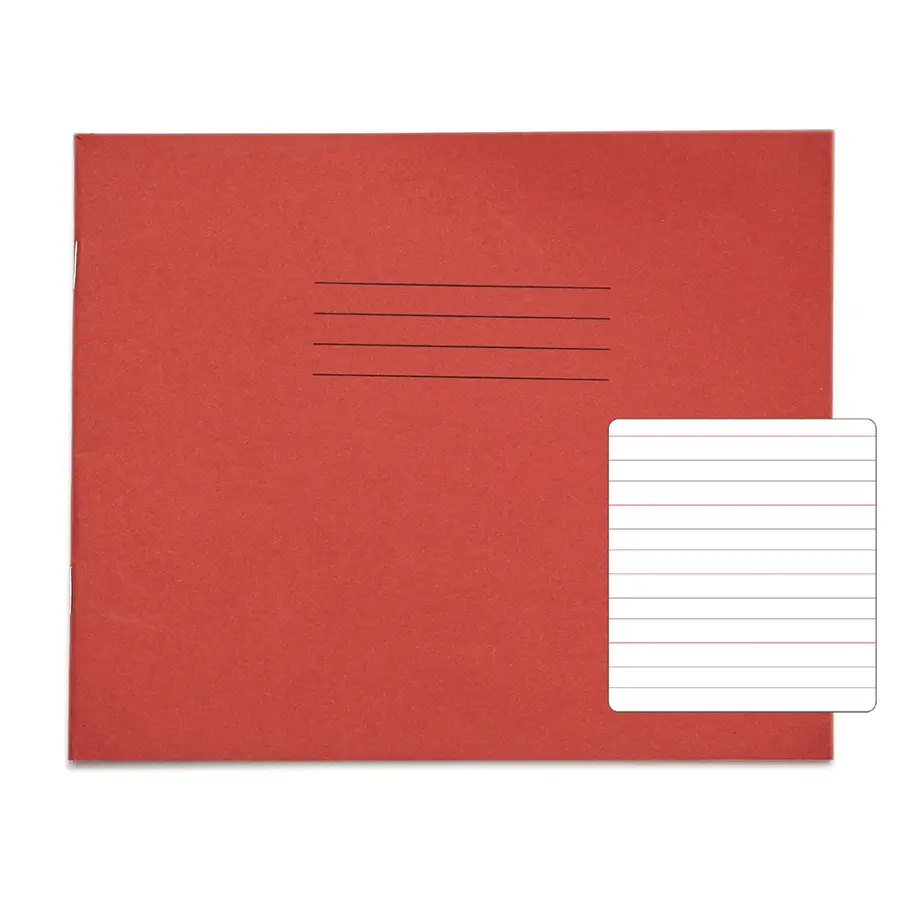 RHINO 6.5 x 8 Handwriting Book 32 Pages - 16 Leaf Red Wide-Ruled 6mm ...