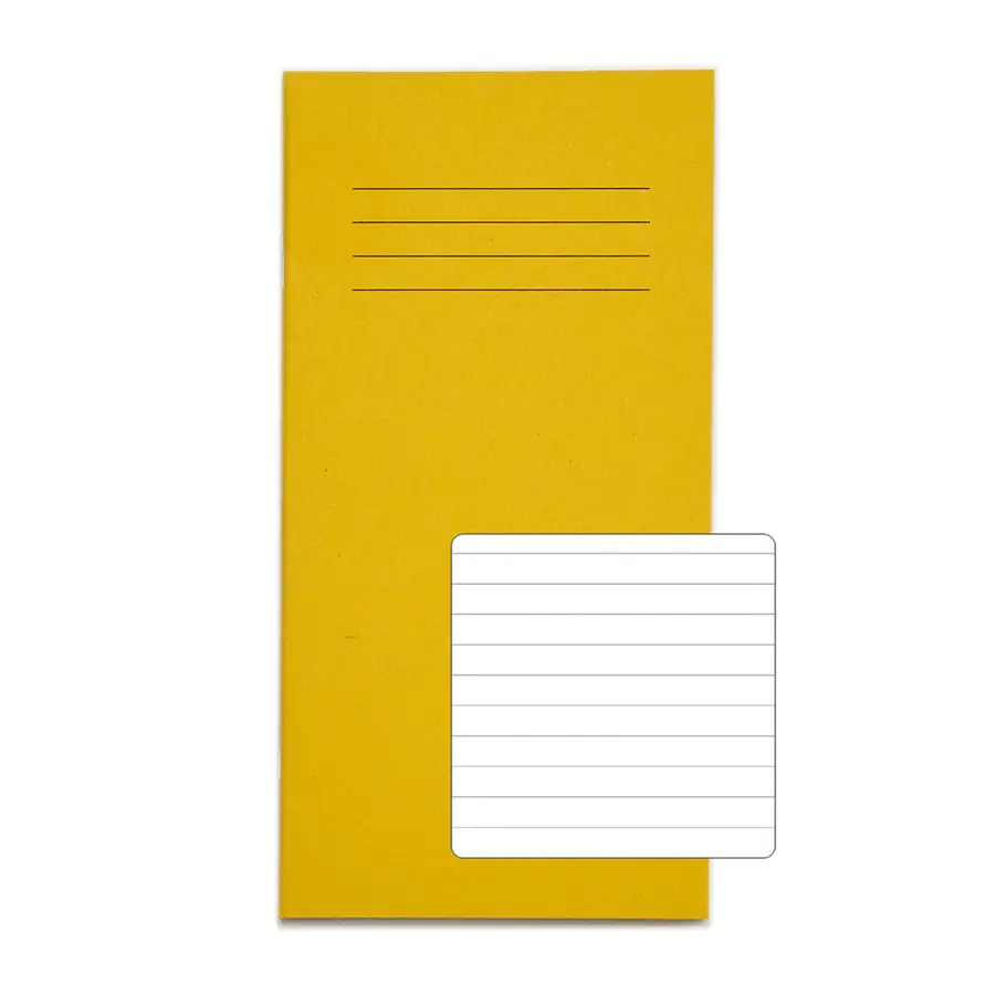 RHINO 8 x 4 Exercise Book 32 Pages - 16 Leaf Yellow 8mm Lined - OM ...