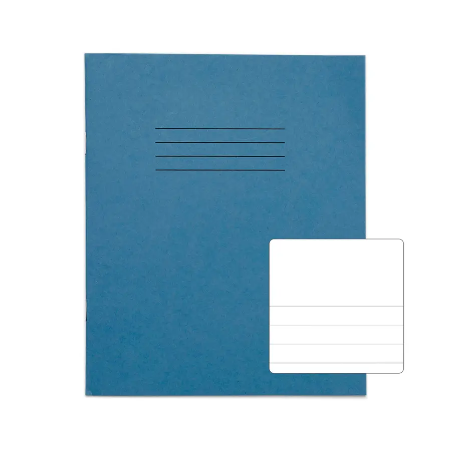 RHINO 8 x 6.5 Exercise Book 32 Pages - 16 Leaf Light Blue Top Half ...