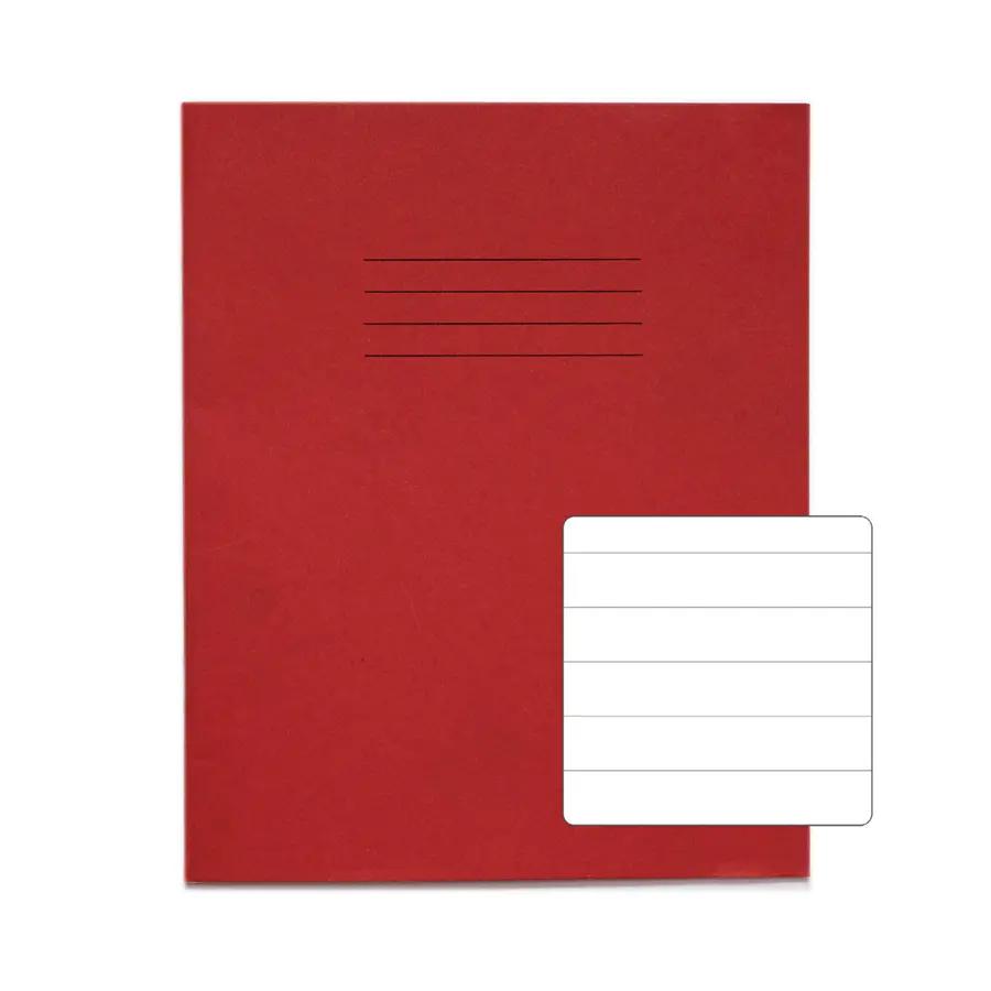 RHINO 8 x 6.5 Exercise Book 48 Pages - 24 Leaf Red 15mm Lined - OM ...