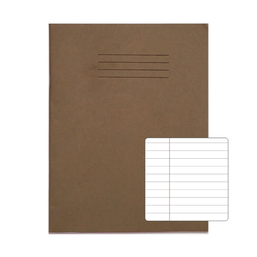 RHINO 9 x 7 Exercise Book 80 Pages - 40 Leaf Grey 8mm Lined with Margin ...