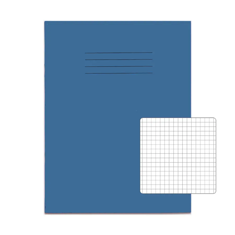 RHINO 9 x 7 Exercise Book 80 Pages - 40 Leaf Light Blue 5mm Squared ...