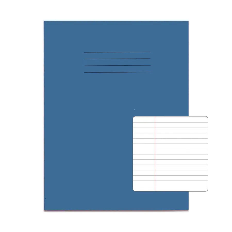 RHINO 9 x 7 Exercise Book 80 Pages - 40 Leaf Light Blue 6mm Lined with ...