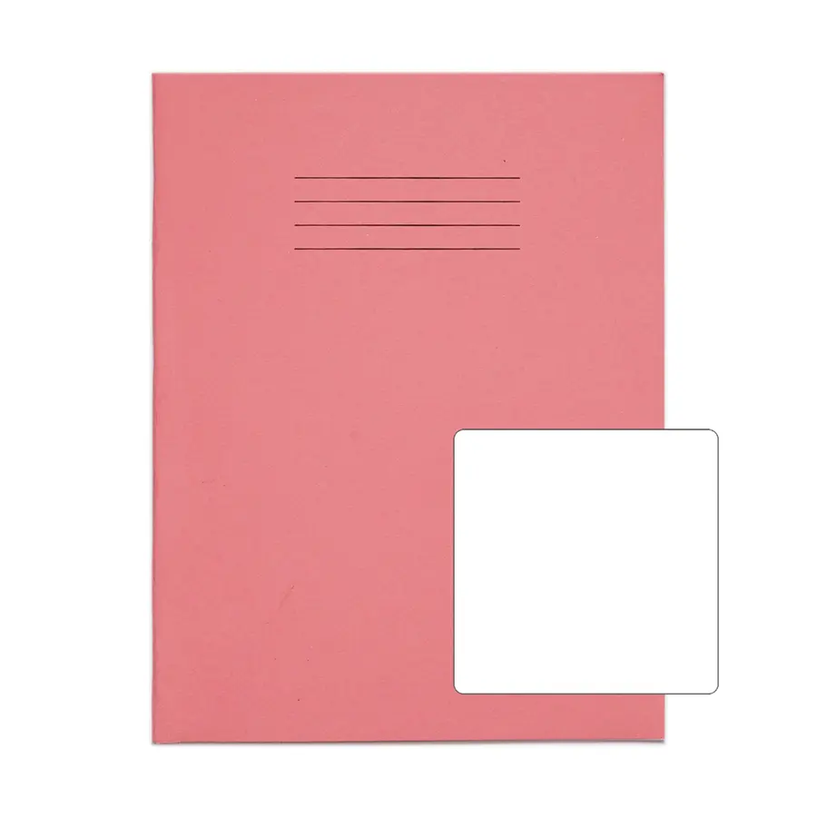 RHINO 9 x 7 Exercise Book 80 Pages - 40 Leaf Pink Plain - OM Binding ...