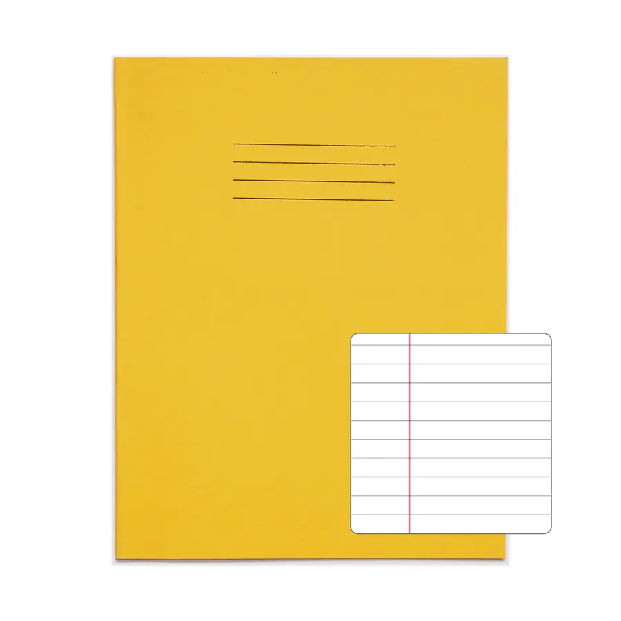 RHINO 9 x 7 Exercise Book 80 Pages - 40 Leaf Yellow 8mm Lined with ...