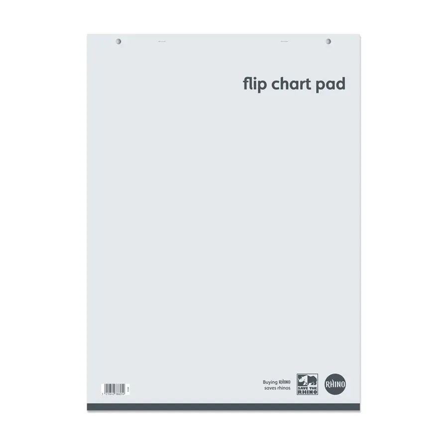 RHINO Everyday A1 Flip Chart Pad 30 Leaf Plain - OM Binding Supplies Ltd