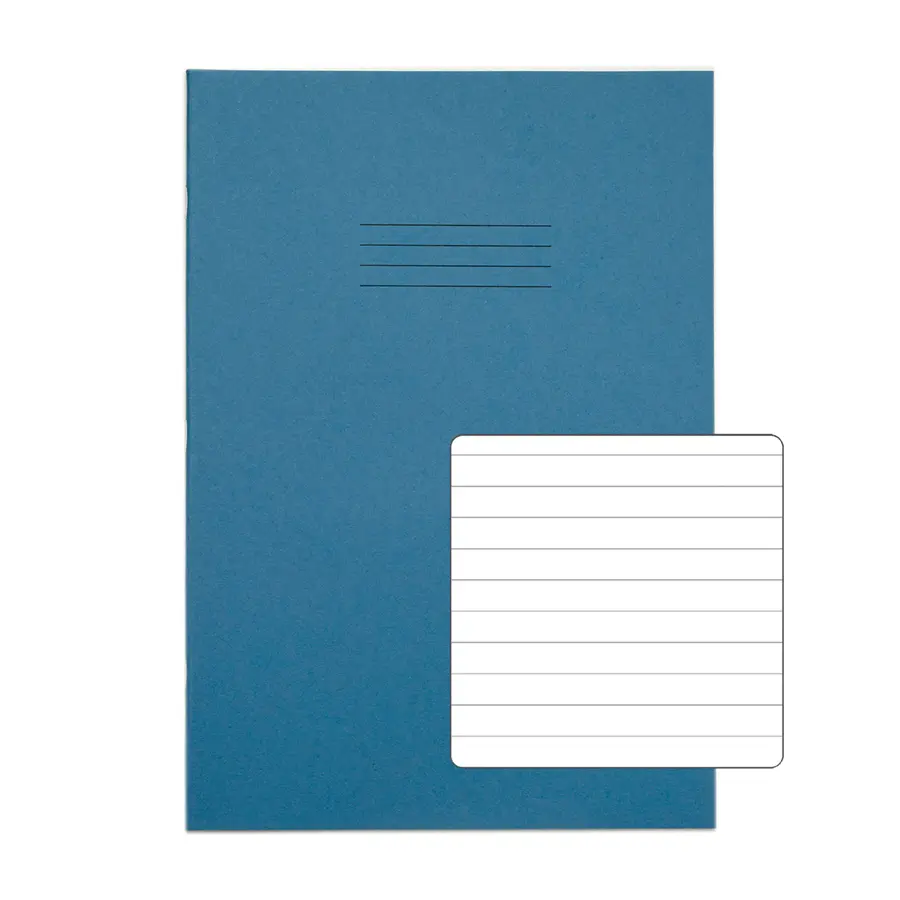 RHINO A4 Exercise Book 32 Pages - 16 Leaf Light Blue 8mm Lined - OM ...