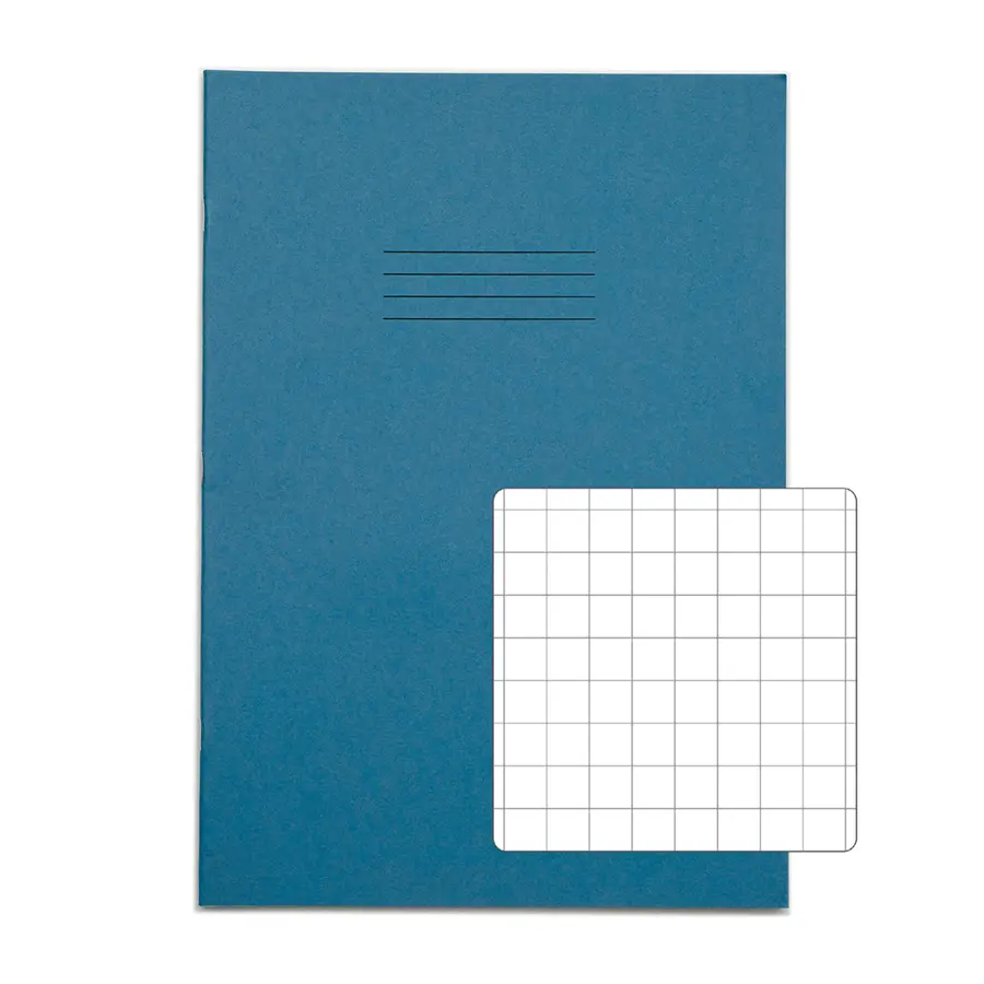 RHINO A4 Exercise Book 80 Pages - 40 Leaf Light Blue 10mm Squared - OM ...