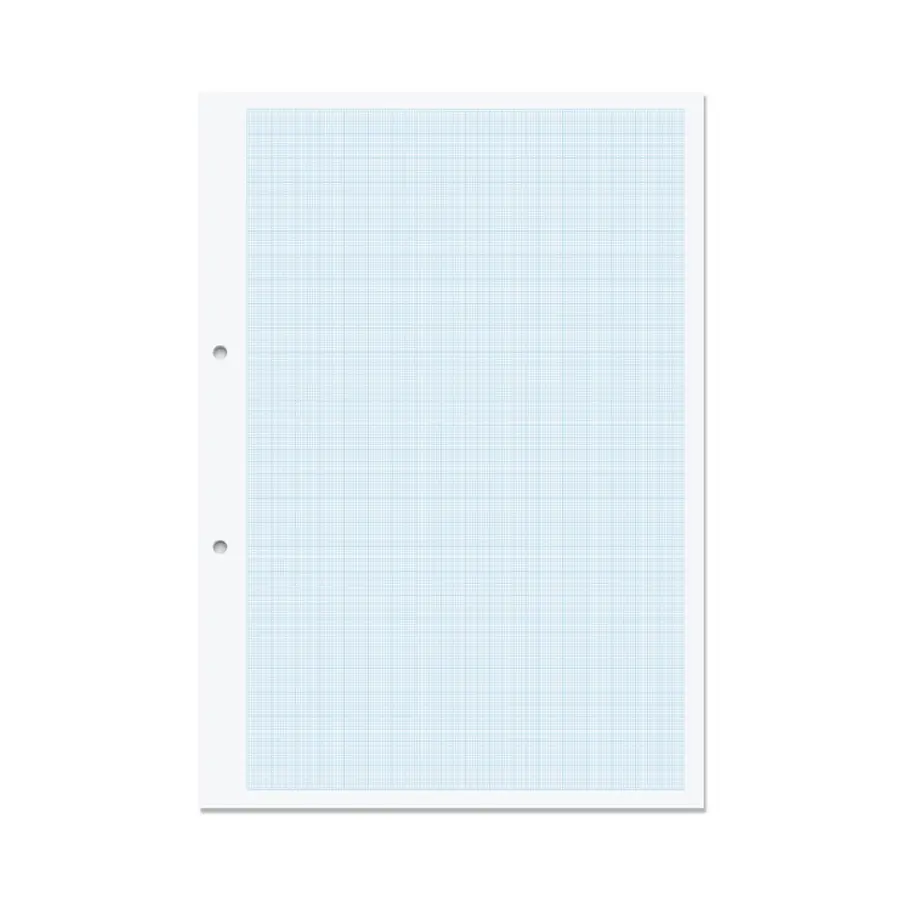 RHINO A4 Punched Graph Paper 1000 Pages - 500 Leaf 1:5:10 Graph Ruling ...