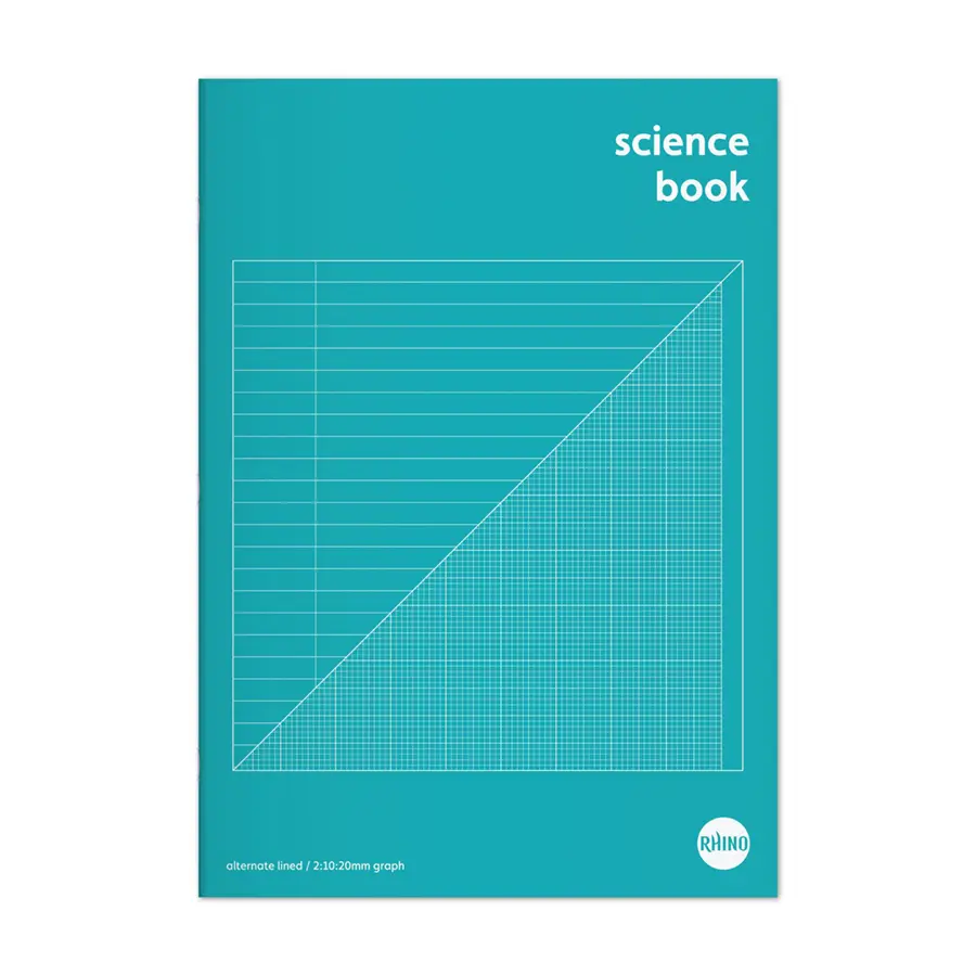 RHINO Education A4 Science Book 64 Pages - 32 Leaf 8mm Lined with ...