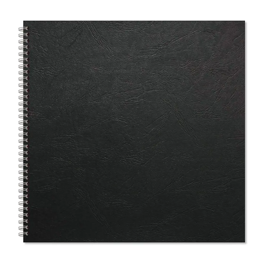 RHINO 300 x 300 Twinwire Hardback Scrapbook 40 Pages - 20 Leaf Black ...